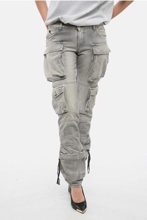The Attico Low Rise Denim Cargo Pants size 25