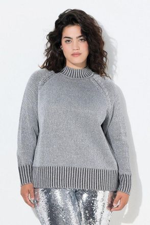 Angel Of Style Strickpullover Pullover Straight Fit Glitzereffekt vorne