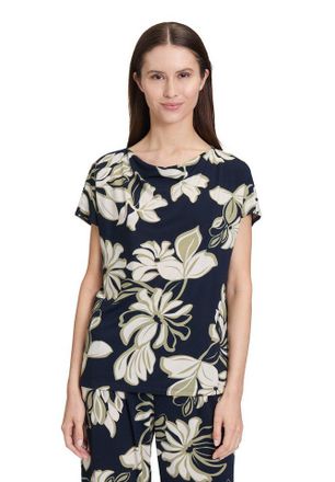Betty Barclay Kurzarmshirt Damen mit Wasserfallausschnitt (1-tlg)