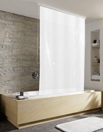 Kleine Wolke Duschrollo incl.Alu-Kassette Uni-Weiss 134x240 cm