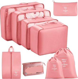 Generic 9-teiliges Set Reise-Organizer, Aufbewahrungstaschen, Koffer, Toilettenartikel, Schuhe, Kleidung, Ordentlicher Beutel, Packw&uuml;rfel, H&uuml;llen, Zubeh&ouml;r(9PC