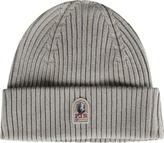 Parajumpers Strickmütze aus einem Merinowoll-Mix mit Logo-Aufnäher in