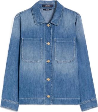Max Mara Femme, Blouses et Chemises, Bleu, Taille: 36 FR Veste en jean Galante