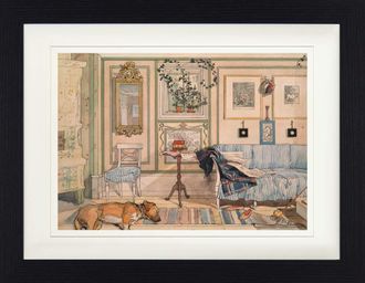 1art1 Carl Larsson Poster Mein Wohlfühl-Zimmer, 1894 Gerahmtes Bild Mit Edlem Passepartout | Wand-Bilder | Im Bilderrahmen 40x30 cm