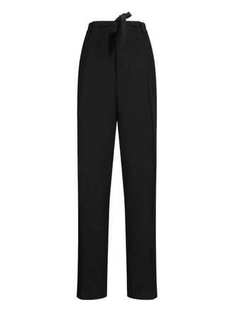 Jil Sander pantalon de costume à ceinture nouée - Noir