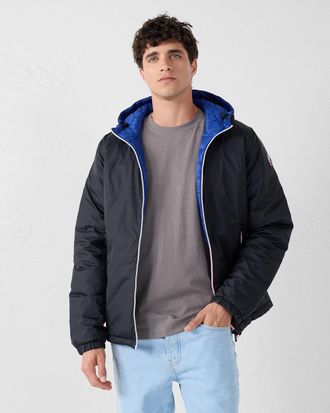 Jott Doudoune r&eacute;versible Noir/bleu cobalt Brummen - Taille 3XL