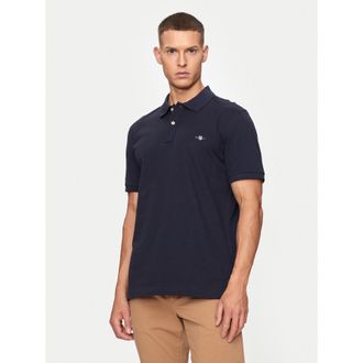 GANT Poloshirt Shield 2220 Dunkelblau Slim Fit