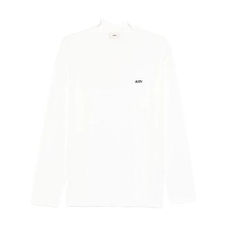 Autry Long-sleeve Embroidered Logo Tee - - Tops - Herren - Wei&szlig; - L