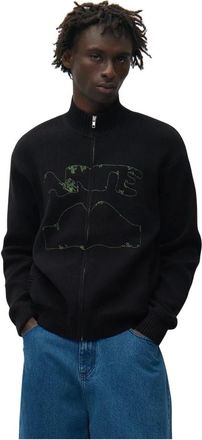 Arte Homme, Pulls, Noir, Taille: S Diels Collar Cardigan