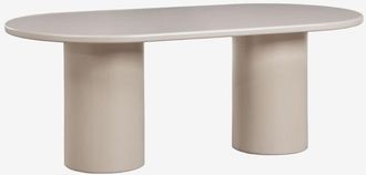 Sklum Ovaler Esstisch 200x100 cm aus MDF Rodeo Beige Tapioca