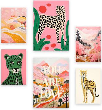 Nacnic 6er-Set Machende Rosen Poster. In Kindersätze. Ästhetische Deko-Drucke für Ihr Wohnzimmer, Schlafzimmer, Zuhause Größen A4 und A3