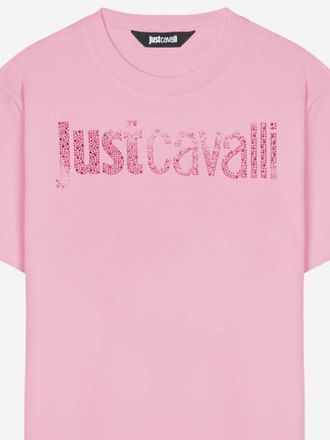 Just Cavalli Womens Cotton T-Shirt Pink T-Shirts & Jerseys