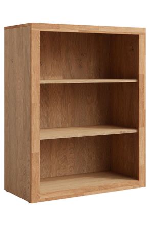 Linea Natura Regal YES, Eiche, Holzwerkstoff, Eiche, massiv, 2 F&auml;cher, 89.5x111.5x42 cm, Beim&ouml;bel erh&auml;ltlich, stehend, in verschiedenen Holzarten erh&auml;ltlich, Wohnz