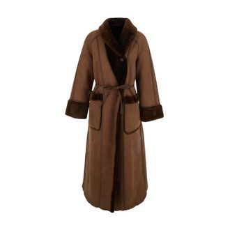 Urban Code Femme, Manteaux, Brun, Taille: 36 FR Manteau &eacute;vas&eacute; en m&eacute;rinos
