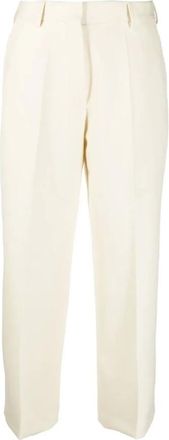 Dries Van Noten Femme, Pantalons, Beige, Taille: 42 FR Cropped Pantalons