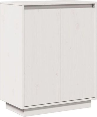 vidaXL Sideboard Weiß 60x34x75 cm Massivholz Kiefer Vidaxl