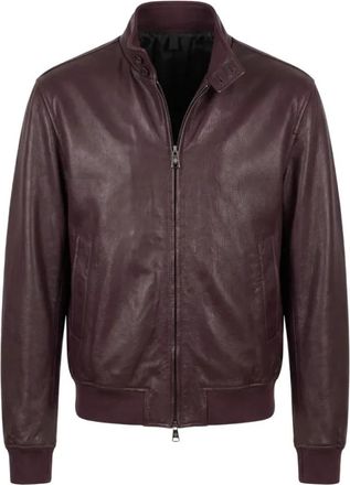 Tagliatore Ice Leather Jacket - - Jackets - Herren - Rot - L