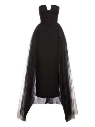 V:PM ATELIER robe-bustier à superposition en tulle - Noir