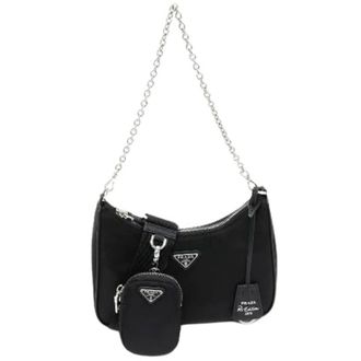 Prada Sac bandouli&egrave;re en nylon vintage Pre-owned - Femme - Pre-owned - Noir - Taille: ONE Size