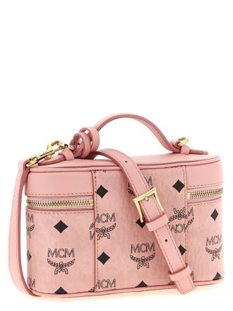 MCM Aren Canvas Top Handle Bag - Pink