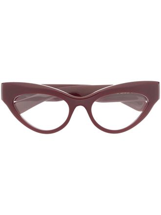 Gucci Brille mit Cat-Eye-Gestell - Rot