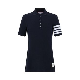 Thom Browne Textured Pique 4-Bar Polo Dress - - Tops - Damen - Blau - S
