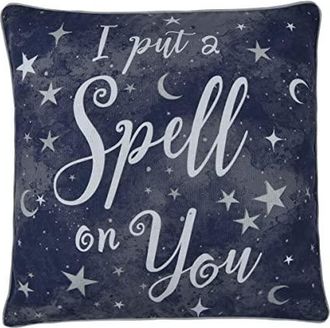 Sleepdown Celestial Stars Metallic gefülltes Kissen, weich, dekorativ, quadratisch, paspeliert, Kissen, für Heimdekoration, Sofa, Schlafzimmer, 45,7 x 45,7 cm, 