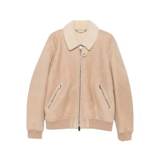 Canali Bomberjacke mit Shearling-Kragen - - Jackets - Herren - Beige - M