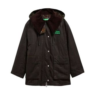 Barbour Femme, Vestes, Vert, Taille: 38 FR Tartan Waxed Duffle Jacket