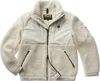 Blauer Homme, Vestes, Beige, Taille: L Misty Shearling Biker Jacket