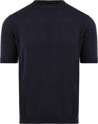 FILIPPO DE LAURENTIIS Homme, Pulls, Bleu, Taille: M Pull ras du cou en soie