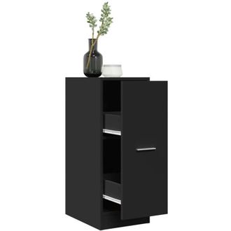 vidaXL Armoire dapothicaire noir 30x41x77,5 cm bois ding&eacute;nierie - Vidaxl