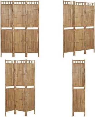 vidaXL 3-tlg. Raumteiler Bambus 120x180 cm - Bambus Raumteiler - Paravent - Raumtrenner - Zimmerdivider - Wohnzimmerdeko - Home & Living