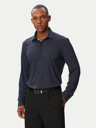 HUGO BOSS Hemd Kenno 50566332 Dunkelblau Slim Fit