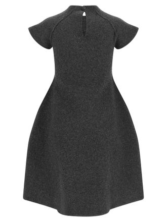 Jil Sander Virgin Wool A-Line Dress - Charcoal