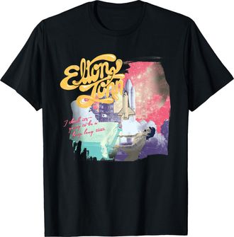 Elton John Offizielles Elton John Colorful Long Time Black T-Shirt