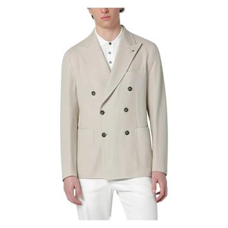 Tagliatore Gekn&ouml;pfter Baumwollblazer - - Jackets - Herren - Beige - L