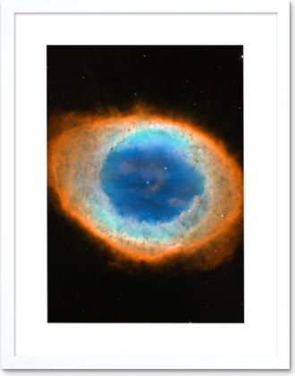 Artery8 Hubble Space Telescope Image Planetary Nebula Ring Blue Red Dying Star Formation Celestial Doughnut of Gas and Matter Artwork Framed Wall Art Print 12