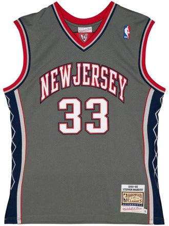 Mitchell & Ness maillot de basketball NBA New Jersey Nets 1999 Stephon Marbury - Gris