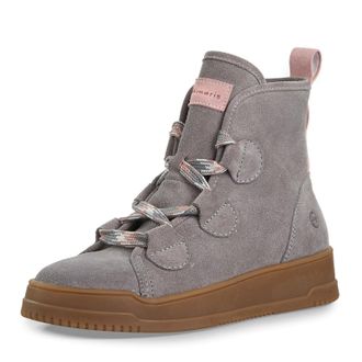 Tamaris Damen Stiefelette Leder bequem; GREY COMBINED, EU 37