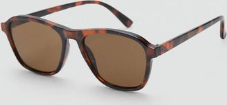 Mango Lunettes de soleil monture plastique chocolat - Femme - Taille unique - MANGO