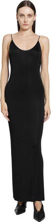 Saint Laurent Knit Cassandre Chain Backless Dress