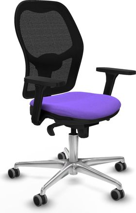 Piqueras y Crespo B&uuml;rostuhl, verstellbare Armlehne, h&ouml;henverstellbare Lendenwirbelst&uuml;tze, ausgestattet mit 5 Positionen und injiziertem Schaumstoff, Schwarz/Lila