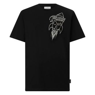 Philipp Plein Homme, Tops, Noir, Taille: L T-Chemises