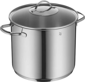 WMF Provence Plus Gem&uuml;se- Suppentopf Induktion 24cm, Glasdeckel, Kochtopf gro&szlig; 8,8l, Cromargan Edelstahl poliert, gro&szlig;er Topf unbeschichtet, backofengeeig