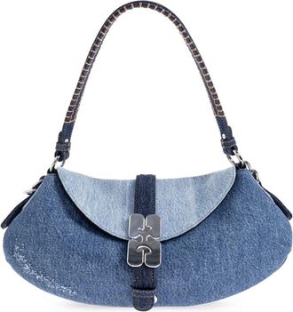 Ganni Femme, Sacs, Bleu, Taille: ONE Size Sac B-Kat en denim