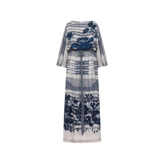 Pierre-Louis Mascia Seidenkleid mit Print - - Dresses - Damen - Blau - M
