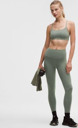 lululemon Wunder Train Leggings mit hohem Bund f&uuml;r Frauen - 71 cm - Gr&ouml;&szlig;e 10 in Willow Leaf