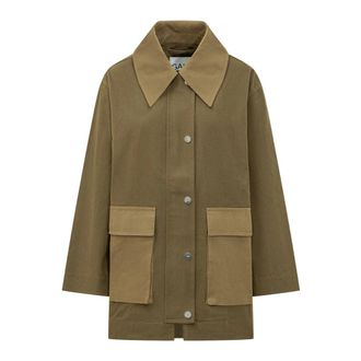 Ganni Arbeitsjacke - - Jackets - Damen - Gr&uuml;n - S