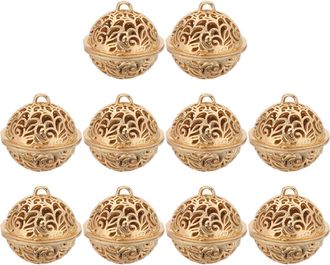 OSALADI 10 St&uuml;ck 25cm Galvanisierte Hohlglocken aus Zinnlegierung Goldene Selbstgemacht Dekoglocken f&uuml;r Haustiertraining Weihnachtsbaumanh&auml;nger und Bastelproj